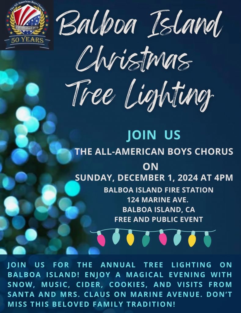 Balboa Island Tree Lighting Ceremony – The All-American Boys Chorus